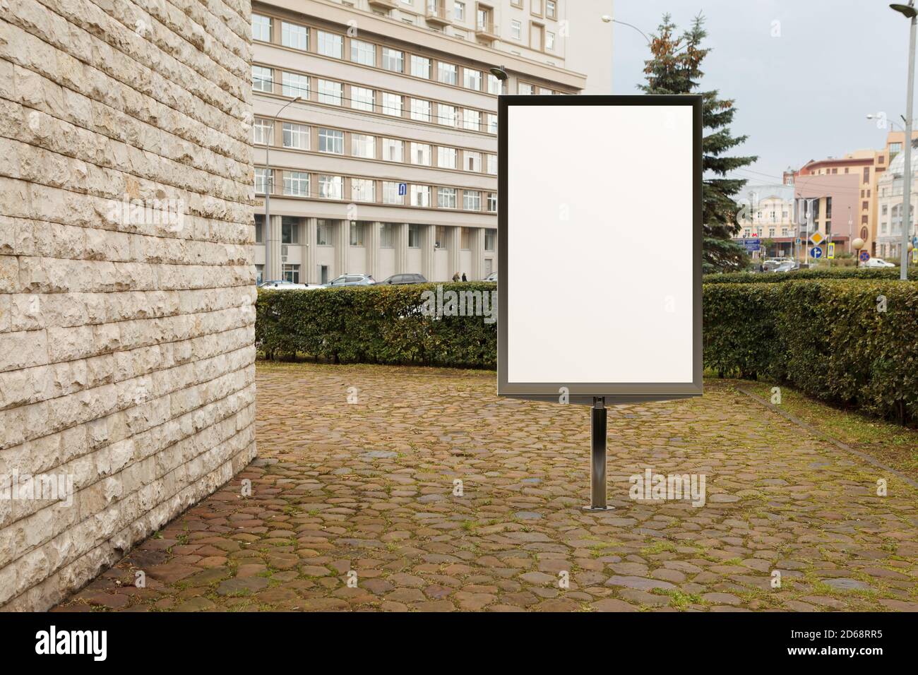 Advertising billboard stand mock up on the street Stock Photo - Alamy