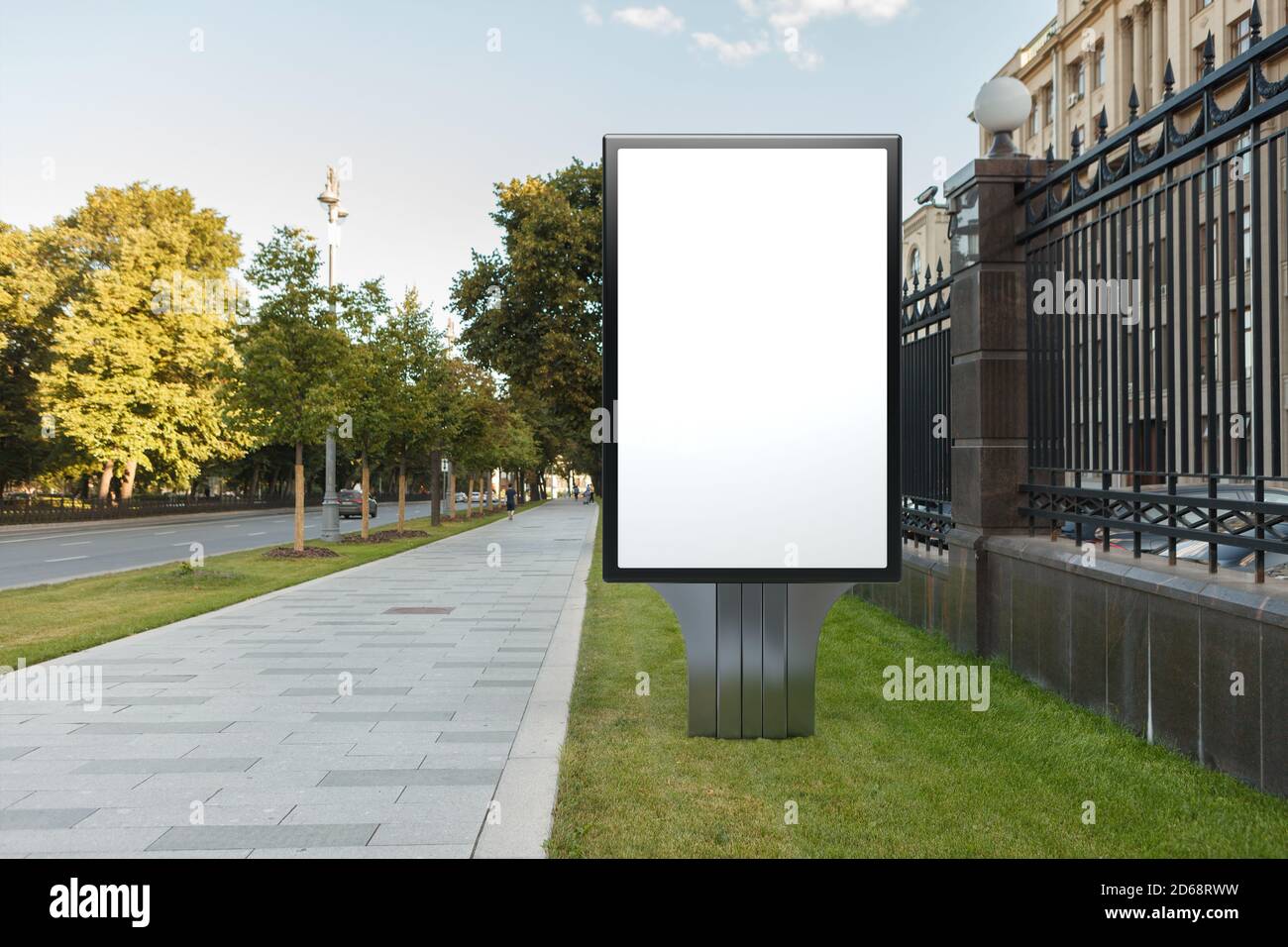 Advertising billboard stand mock up on the street Stock Photo - Alamy