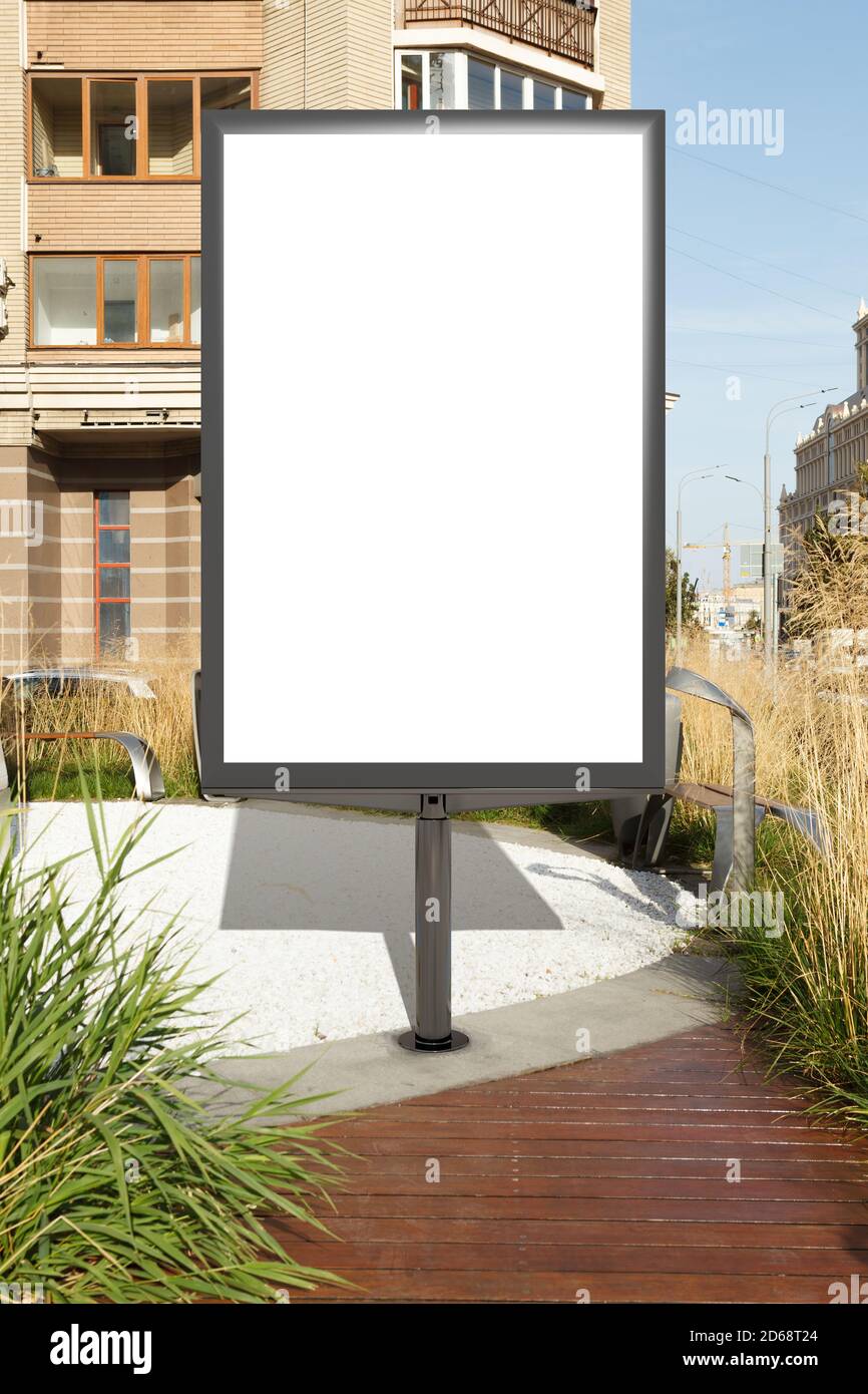 Advertising billboard stand mock up on the street Stock Photo - Alamy