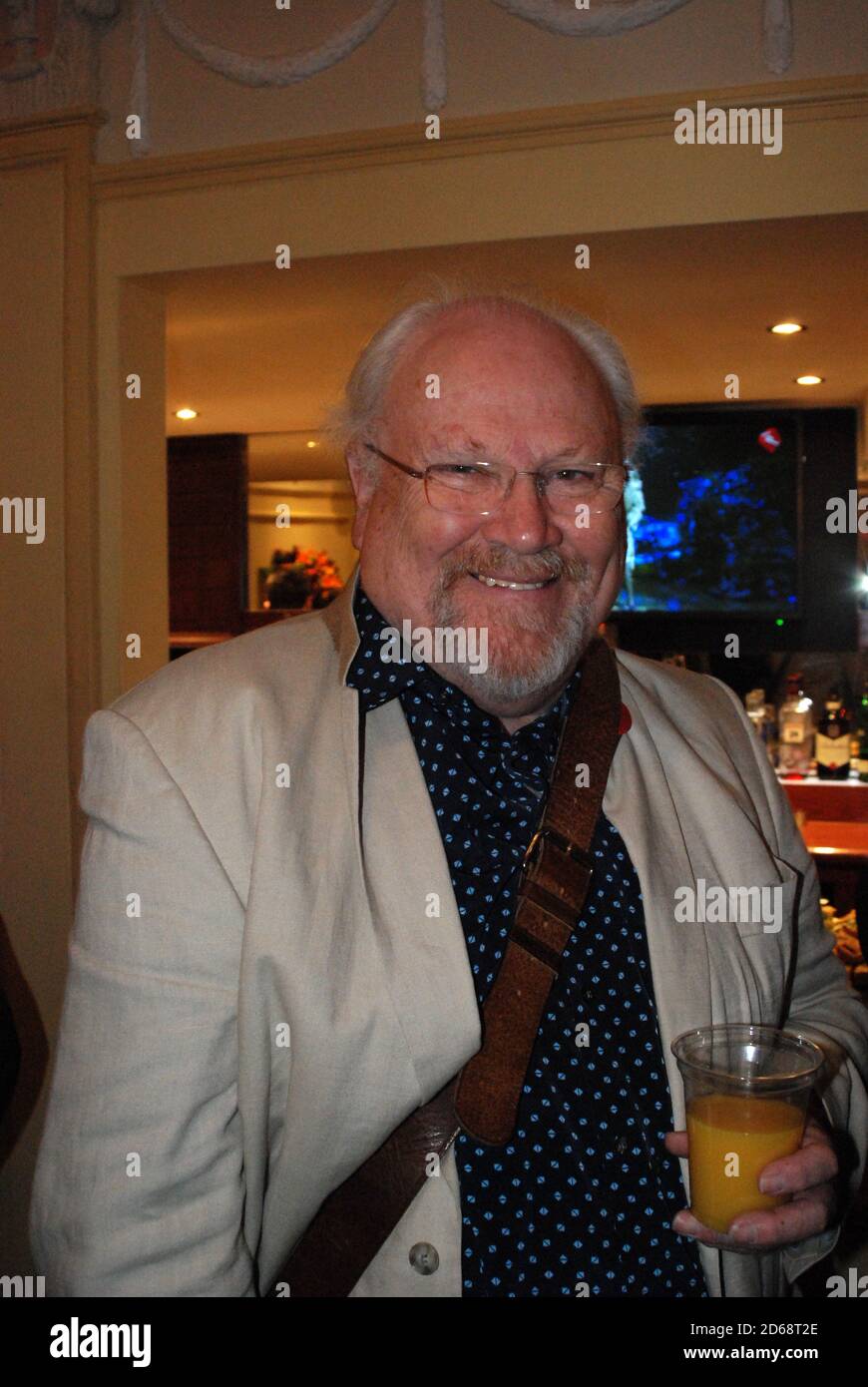 English Actor, Colin Baker, at a Blue Plaque unveiling, commemorating ...