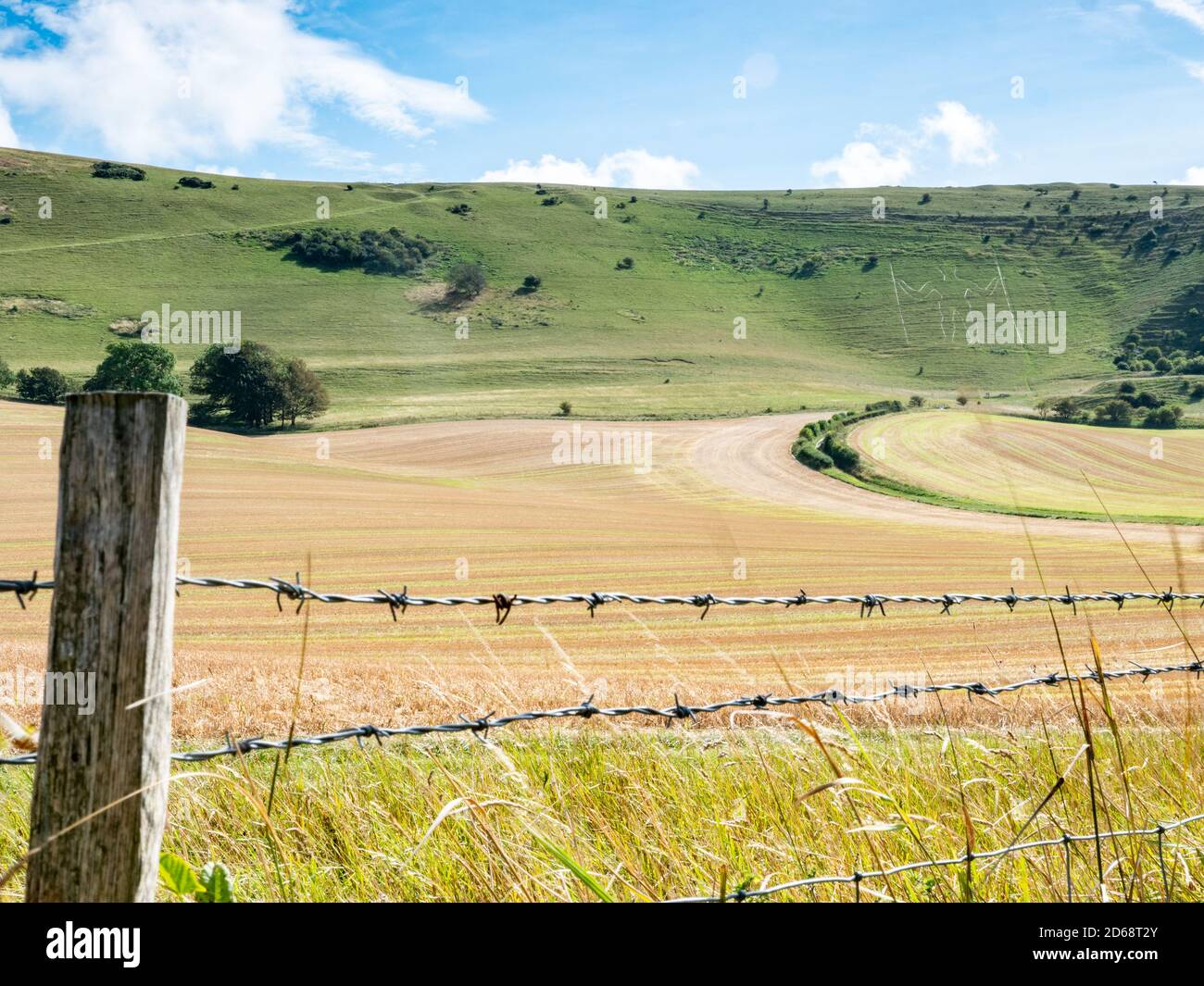 The English South Downs countryside with the ancient East Sussex ...