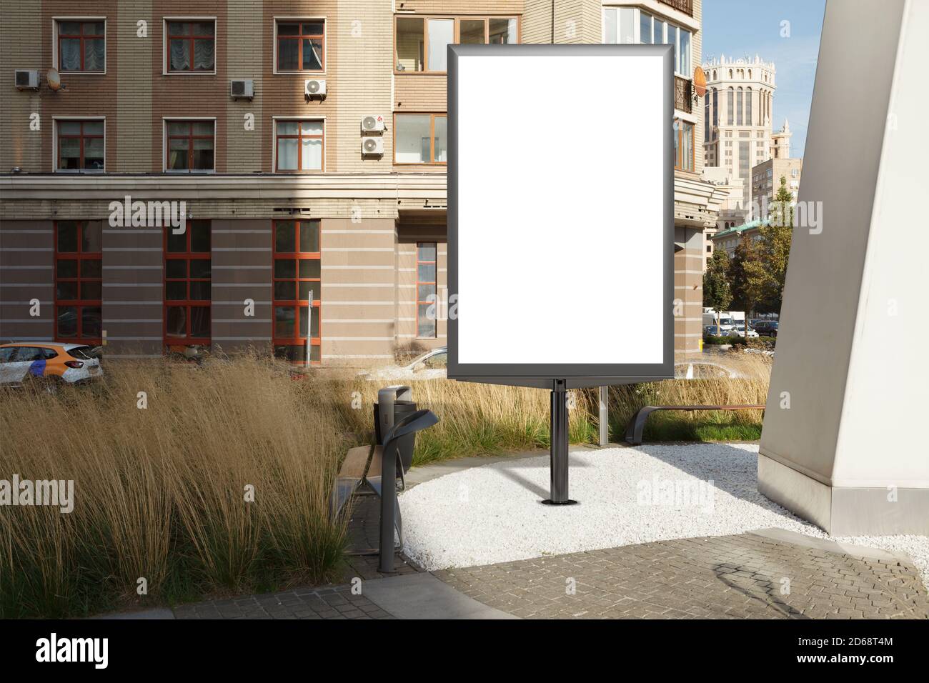 Advertising billboard stand mock up on the street Stock Photo - Alamy