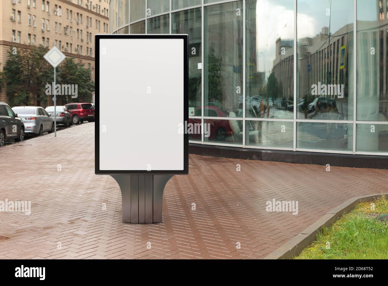 Advertising billboard stand mock up on the street Stock Photo - Alamy