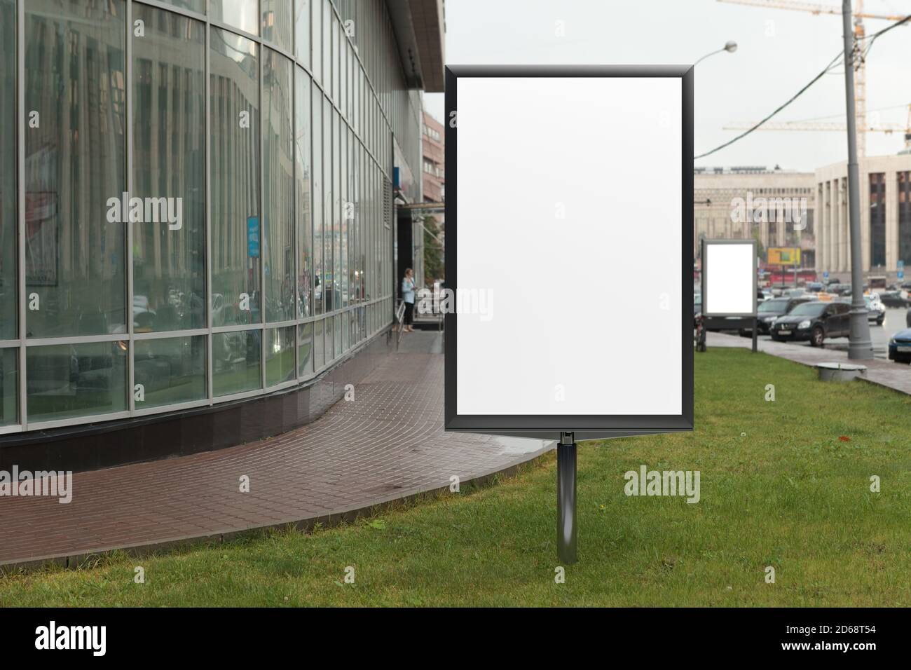 Advertising billboard stand mock up on the street Stock Photo - Alamy