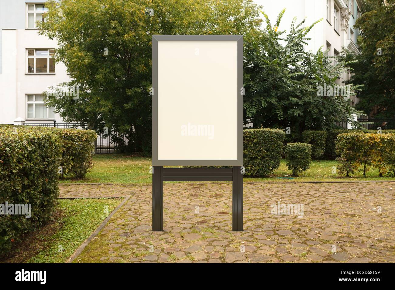 Advertising billboard stand mock up on the street Stock Photo - Alamy