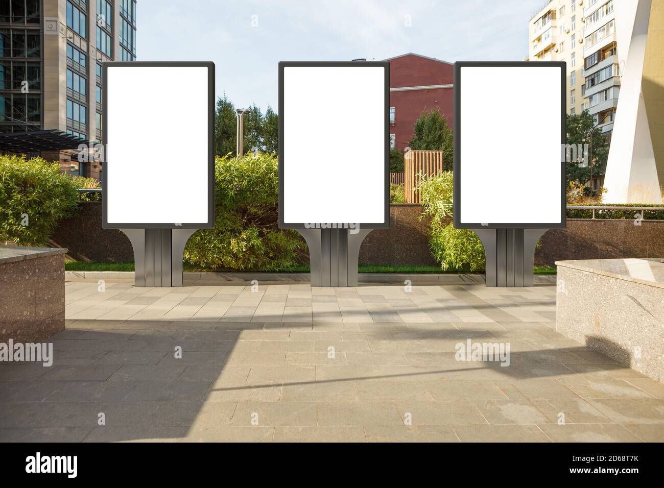 Advertising billboard stands mock up on the street Stock Photo - Alamy