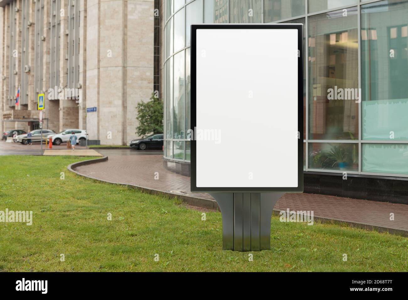 Advertising billboard stand mock up on the street Stock Photo - Alamy