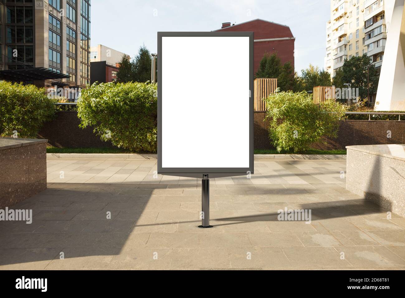 Advertising billboard stand mock up on the street Stock Photo - Alamy