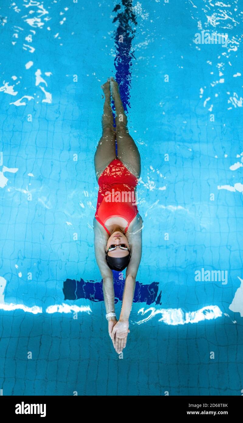 Swimmer Backstroke Race High Resolution Stock Photography and Images ...