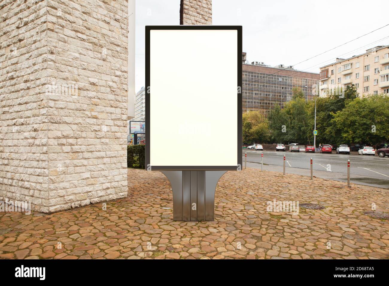 Advertising billboard stand mock up on the street Stock Photo - Alamy