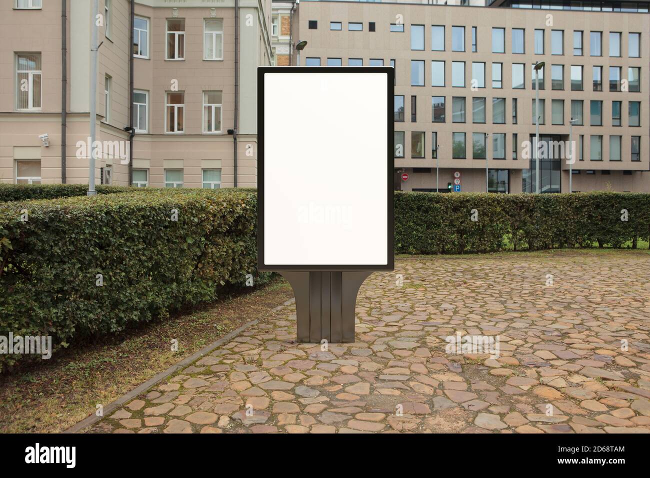 Advertising billboard stand mock up on the street Stock Photo - Alamy