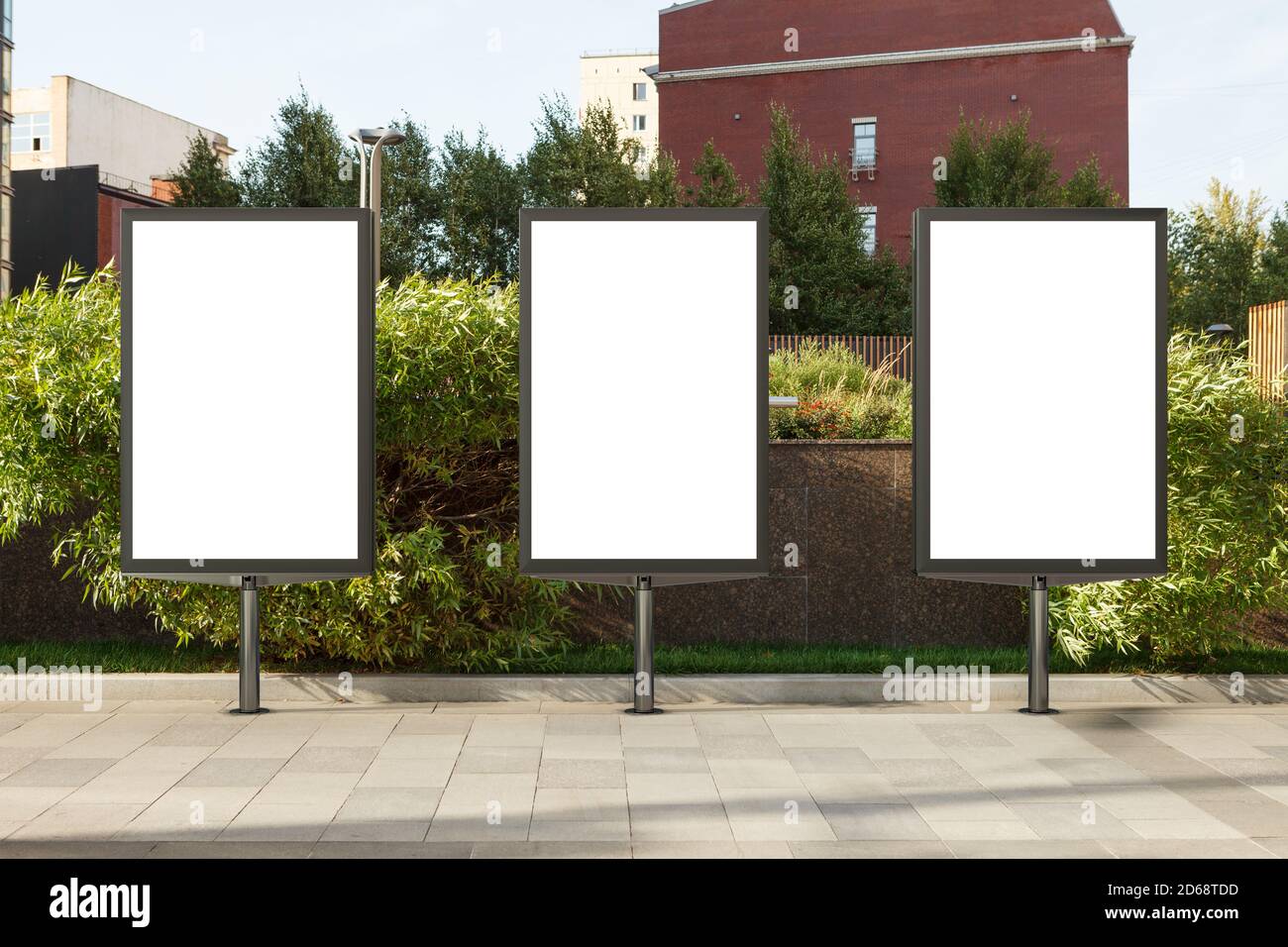 Advertising billboard stands mock up on the street Stock Photo - Alamy