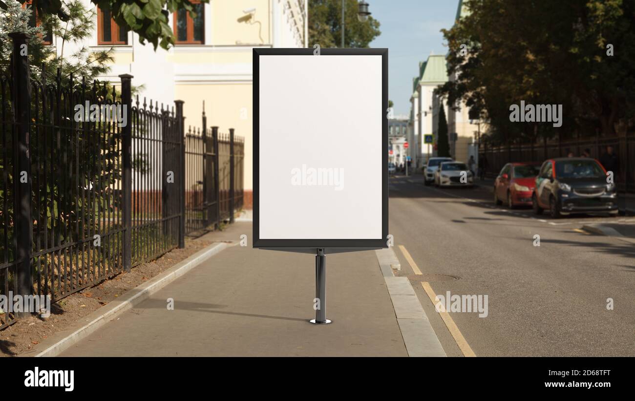 Advertising billboard stand mock up on the street Stock Photo - Alamy