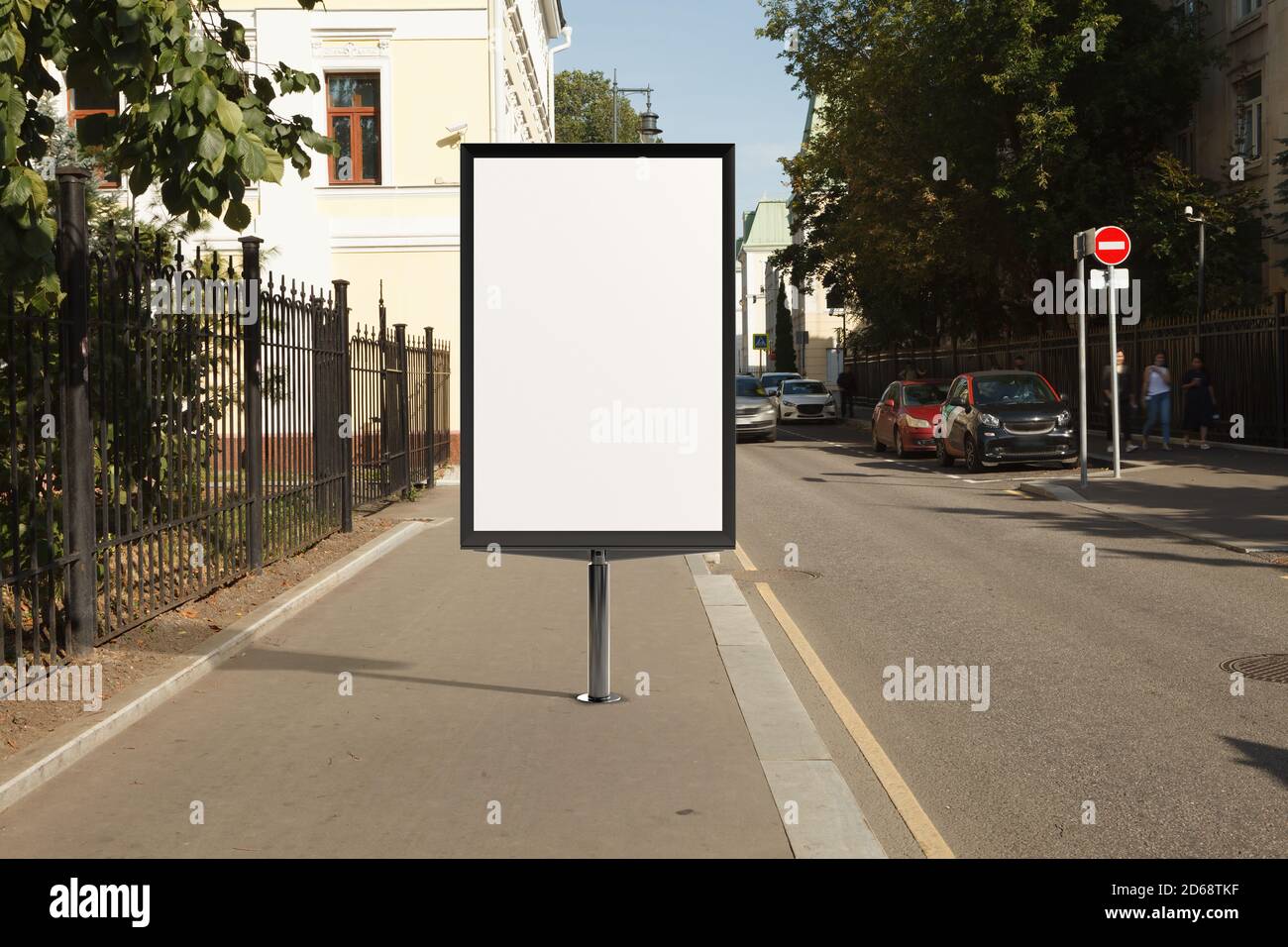 Advertising billboard stand mock up on the street Stock Photo - Alamy