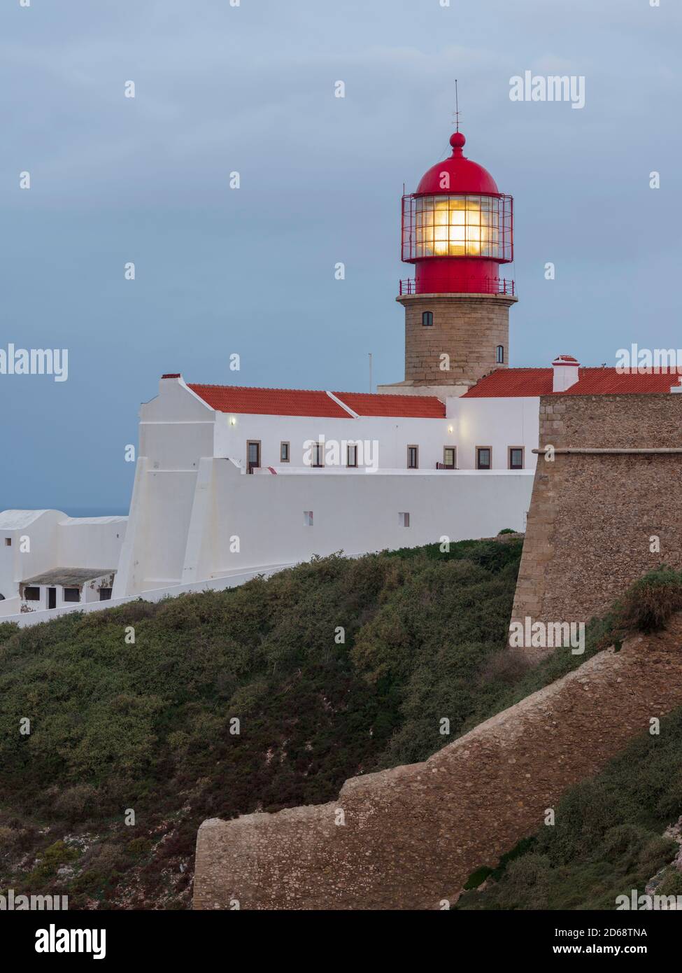 Cabo de Sao Vincente (Cape St. Vincent) with its lighthouse at the ...
