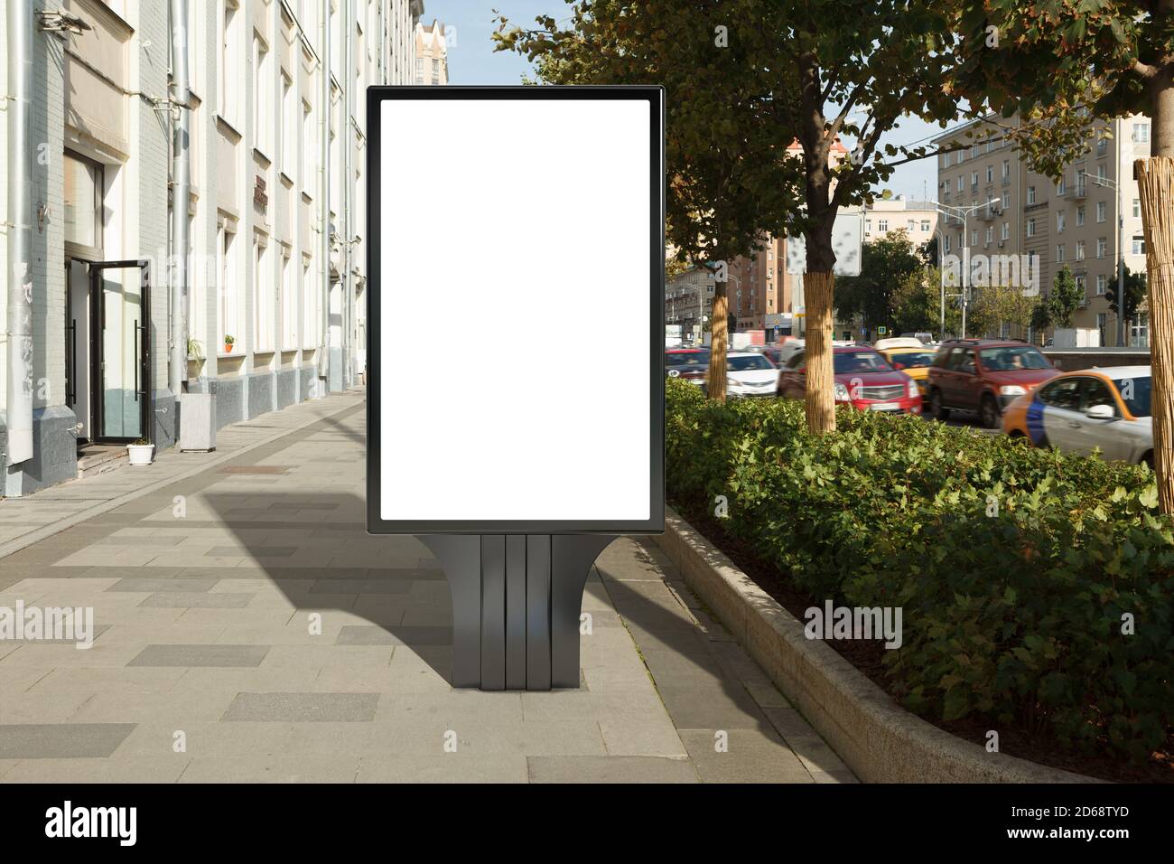 Advertising billboard stand mock up on the street Stock Photo - Alamy