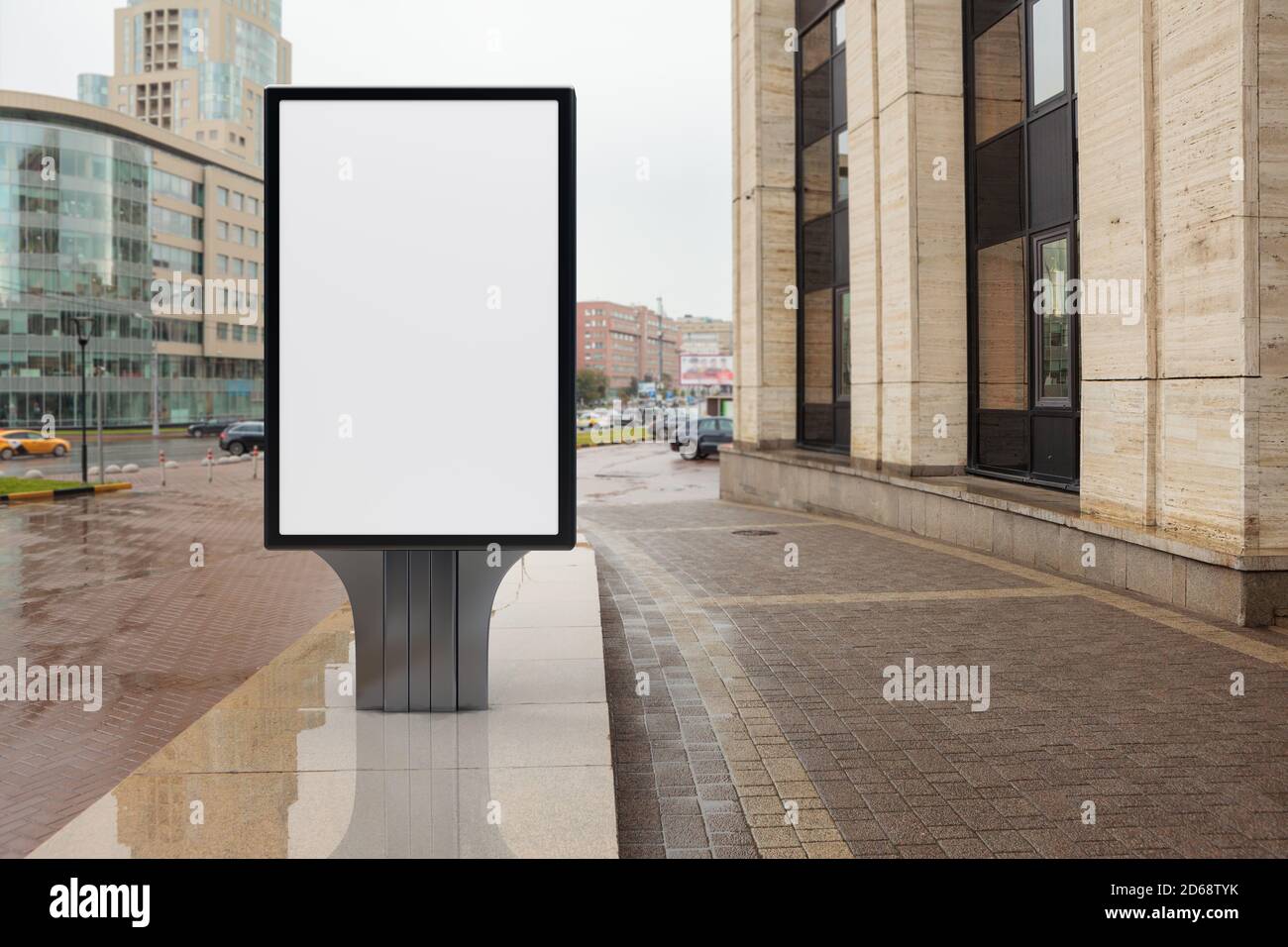 Advertising billboard stand mock up on the street Stock Photo - Alamy