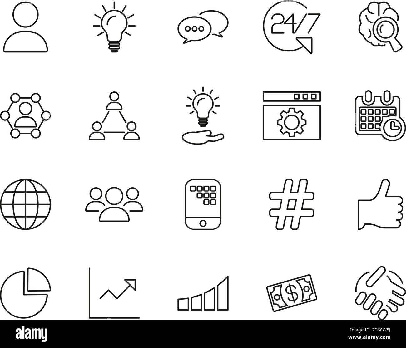 Consulting Icons Thin Line Set Big Stock Vector Image & Art - Alamy