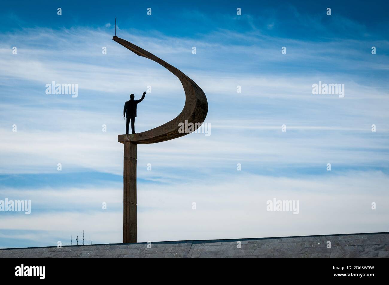 Statue of President Juscelino Kubitschek at the JK Memorial, erected in ...