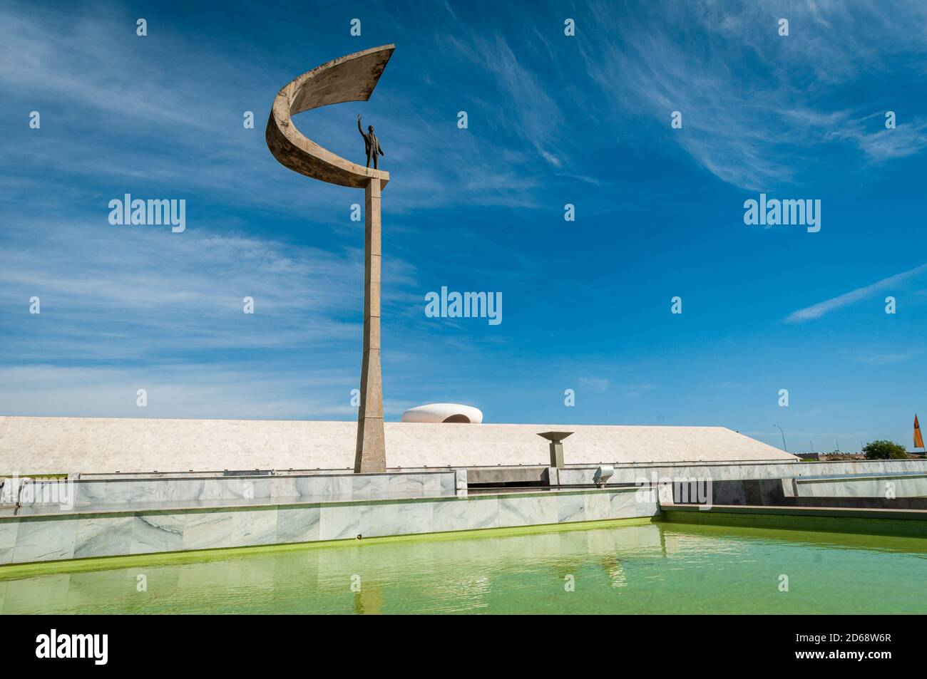 Statue of President Juscelino Kubitschek at the JK Memorial, erected in ...