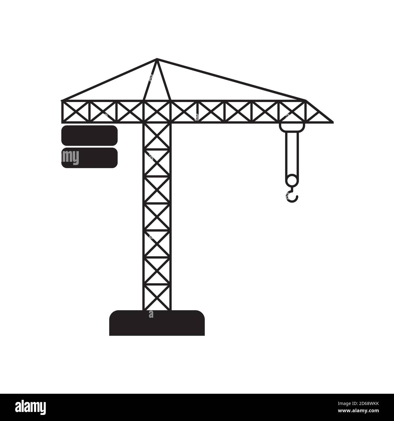Crane icon Black and White Stock Photos & Images - Alamy