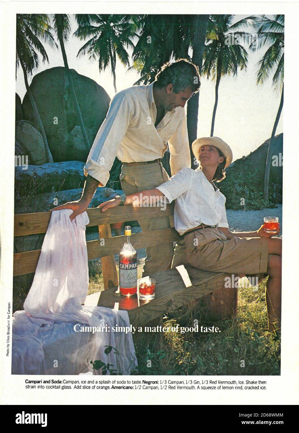 Campari vintage paper advert ad advertisement 1980s Stock Photo - Alamy