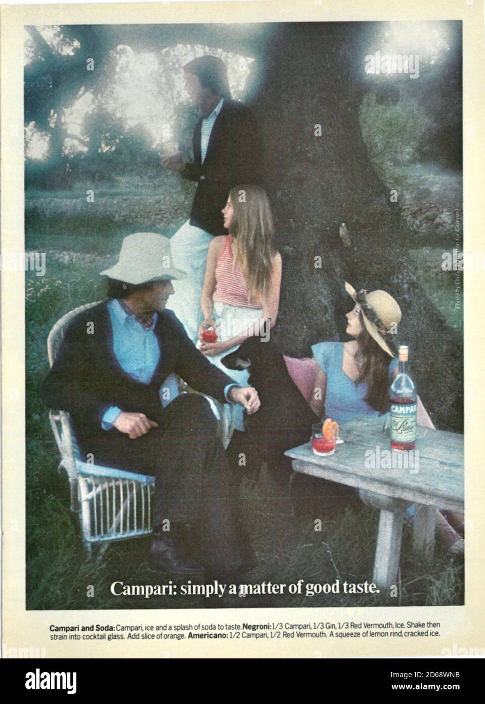 Campari vintage paper advert ad advertisement 1980s Stock Photo - Alamy