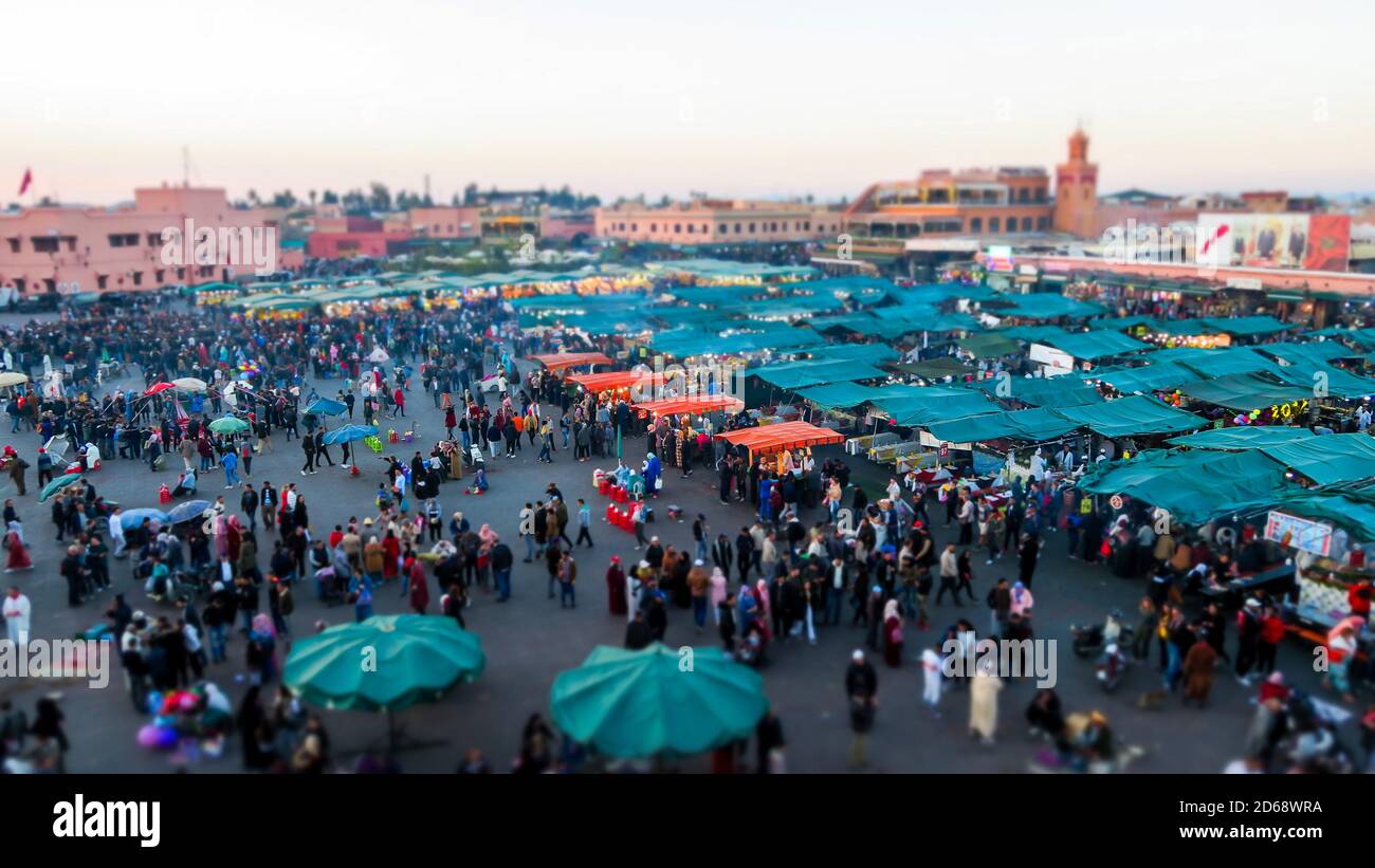 Editorial picture of Marrakech Morocco Square Jemaa el fna from above ...