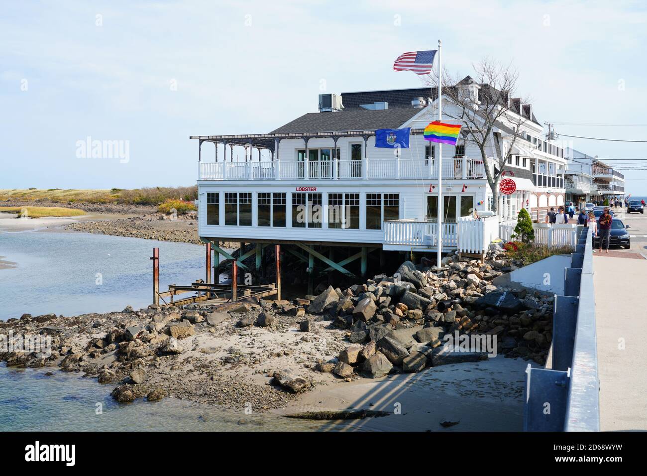 OGUNQUIT, ME -10 OCT 2020- View of Ogunquit Beach, Maine, a resort town ...
