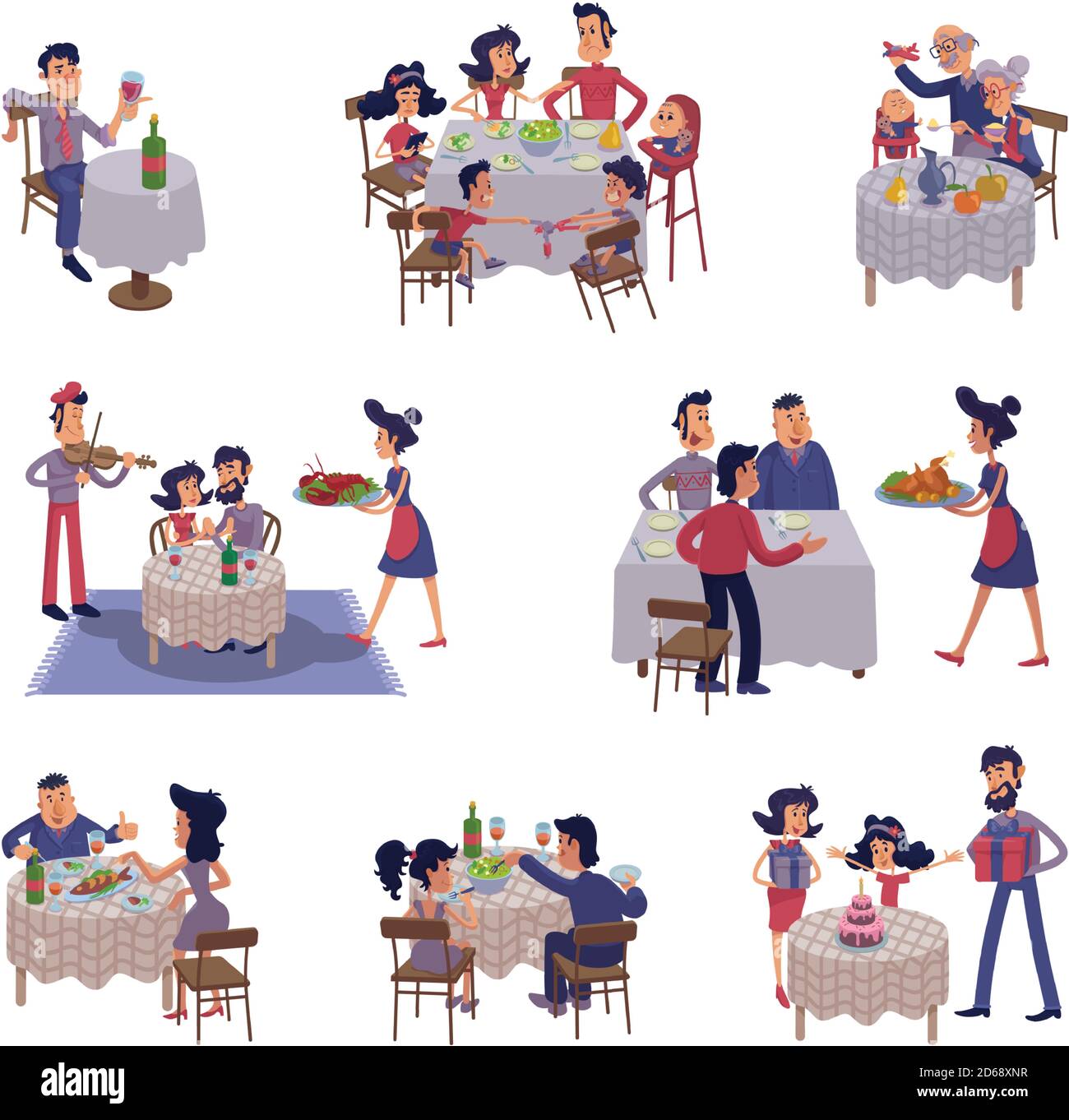 Young people dinner table Cut Out Stock Images & Pictures - Alamy