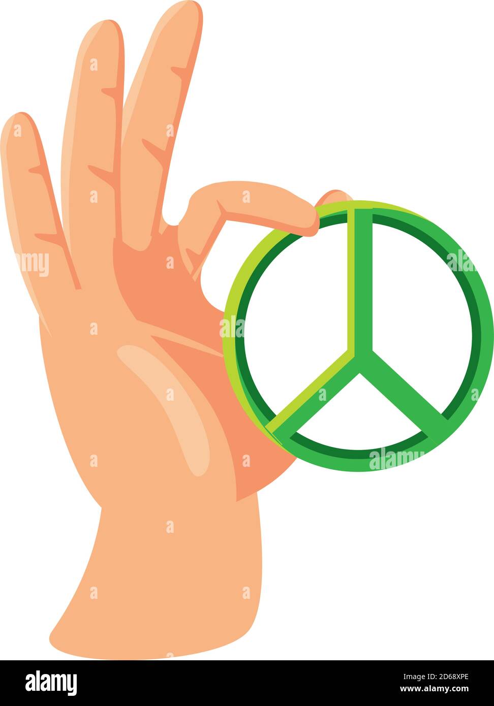international human rights, hand holding peace symbol vector ...