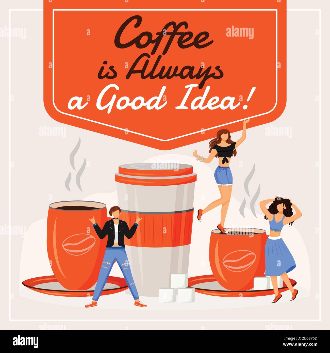 Coffee always good idea Stock Vector Images - Alamy