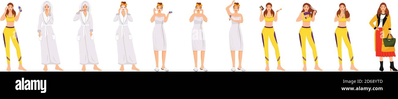 Skincare daily routine Cut Out Stock Images & Pictures - Alamy