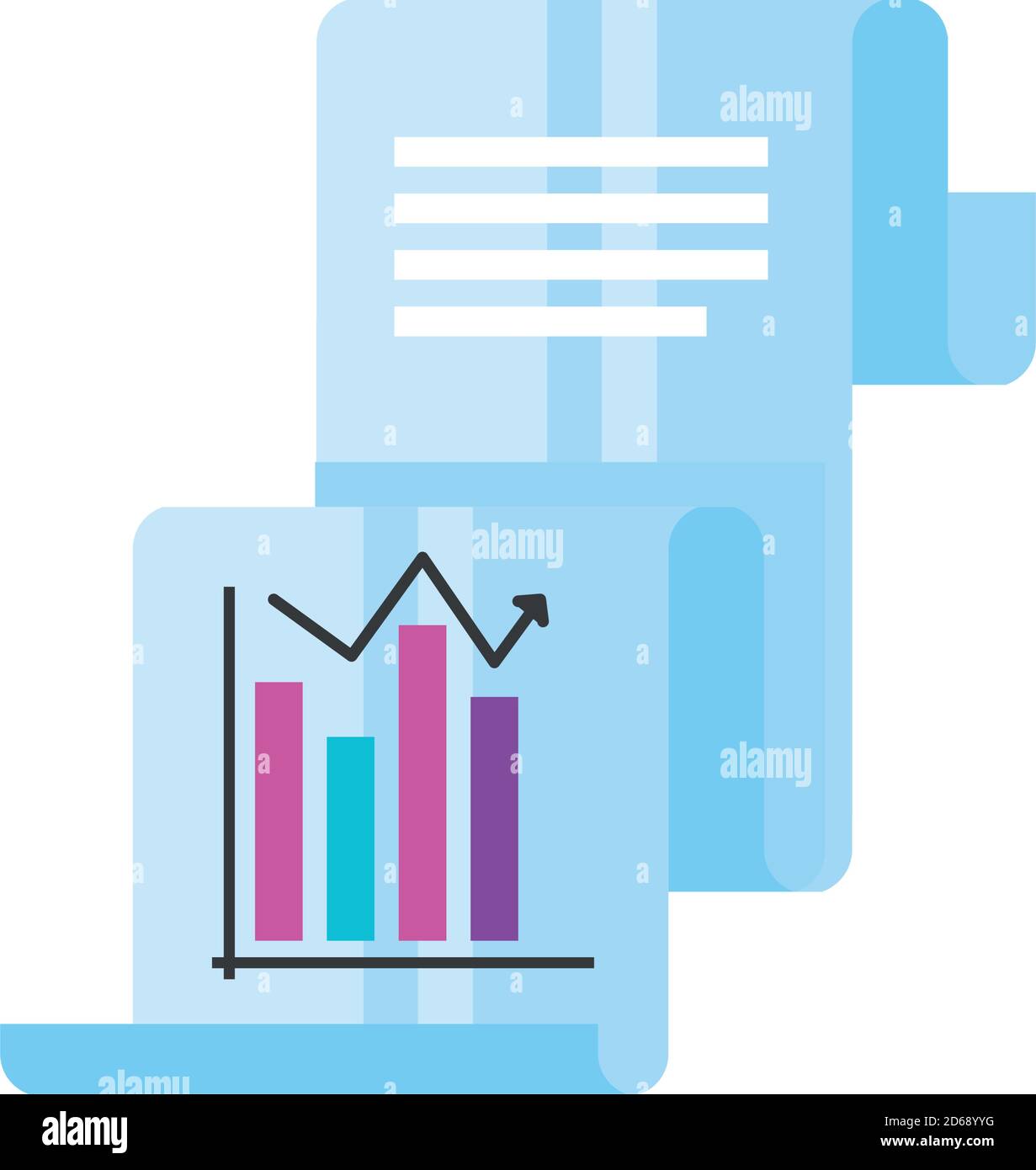 data analysis strategic report statistics detailed vector illustration ...