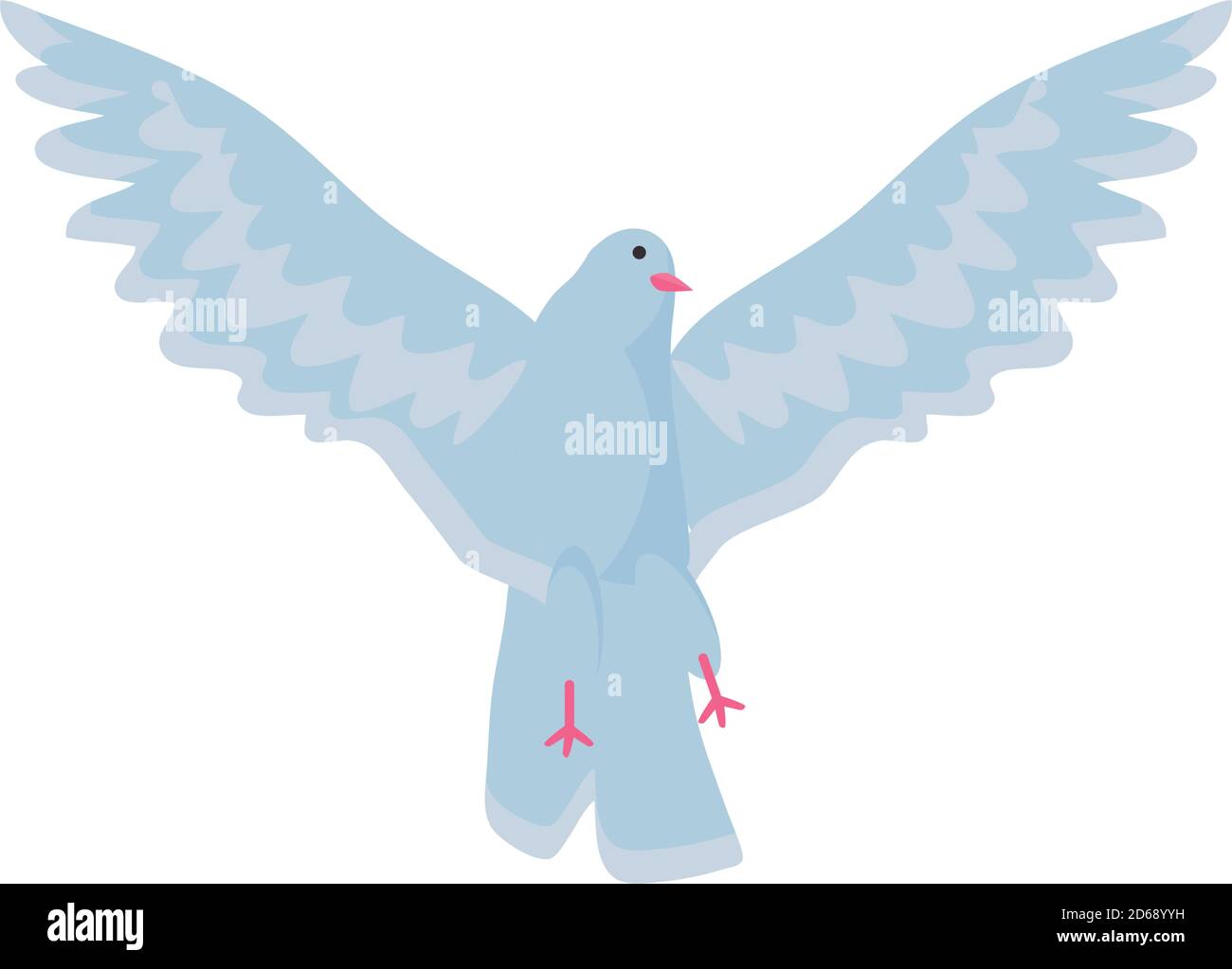 cute dove open wings detailed vector illustration detailed Stock Vector ...