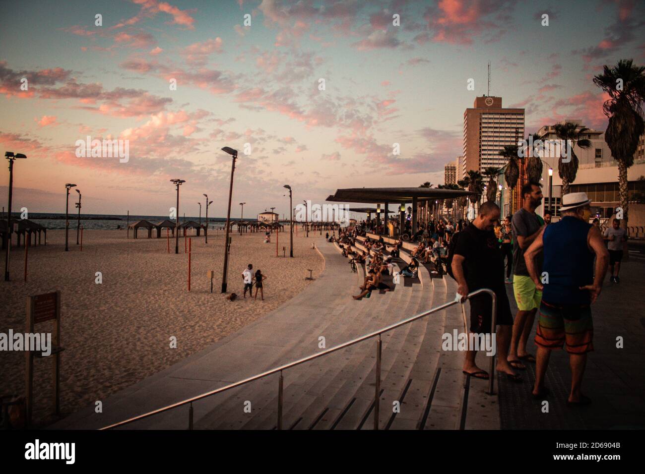 Tel Aviv Israel October 14, 2020 View of unidentified Israeli people ...