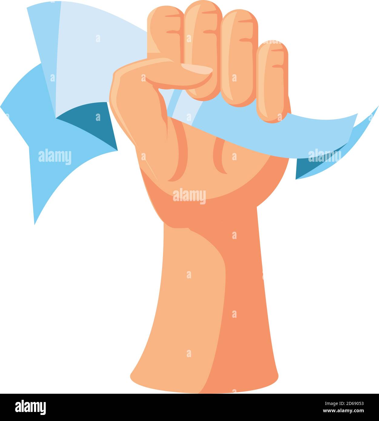 international human rights, raised hand holding ribbon vector ...