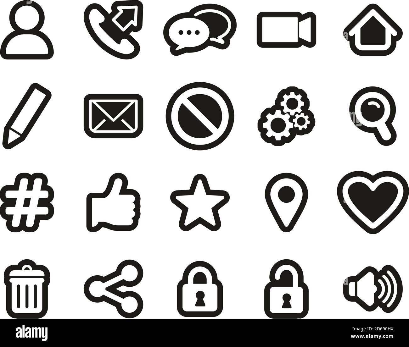 Contact options isolated on Stock Vector Images - Alamy