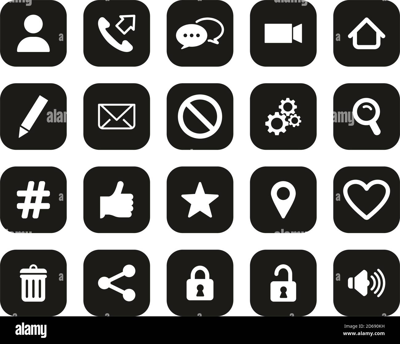 Share contact white flat Cut Out Stock Images & Pictures - Alamy