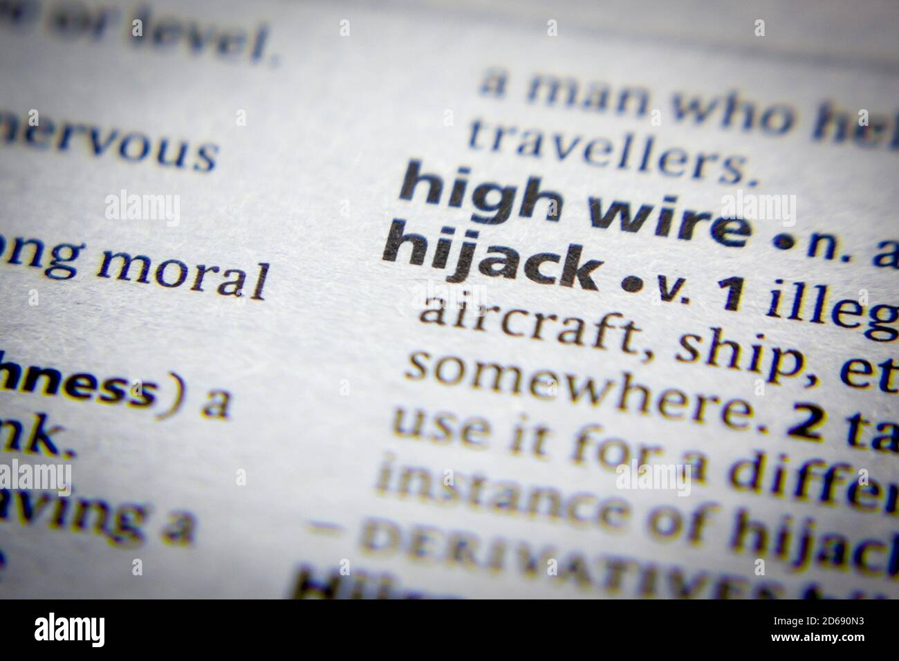 Word or phrase Hijack in a dictionary Stock Photo - Alamy