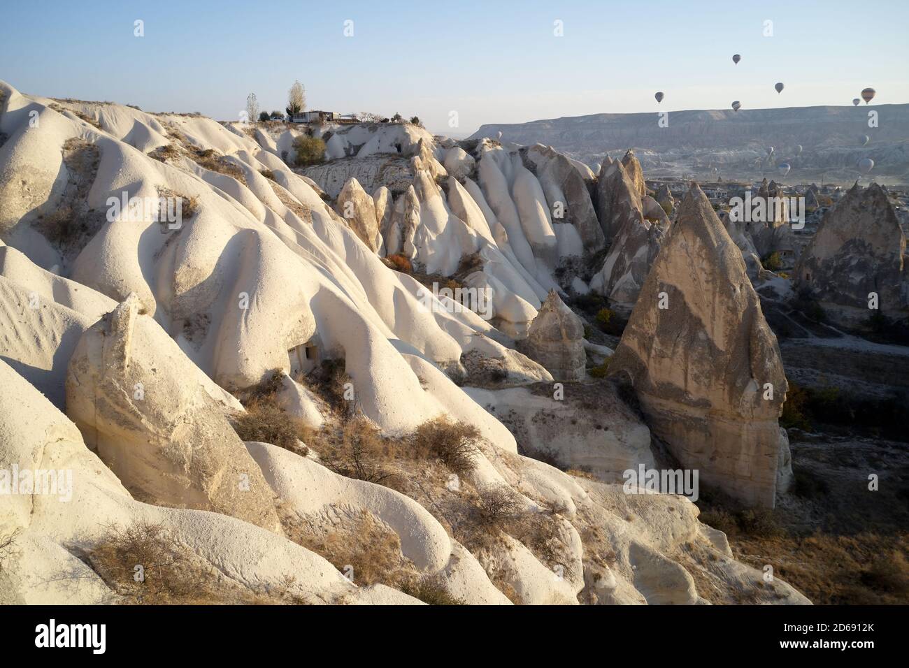 Valley with volcanic tuff stone rocks in Goreme, Turkey Stock Photo - Alamy