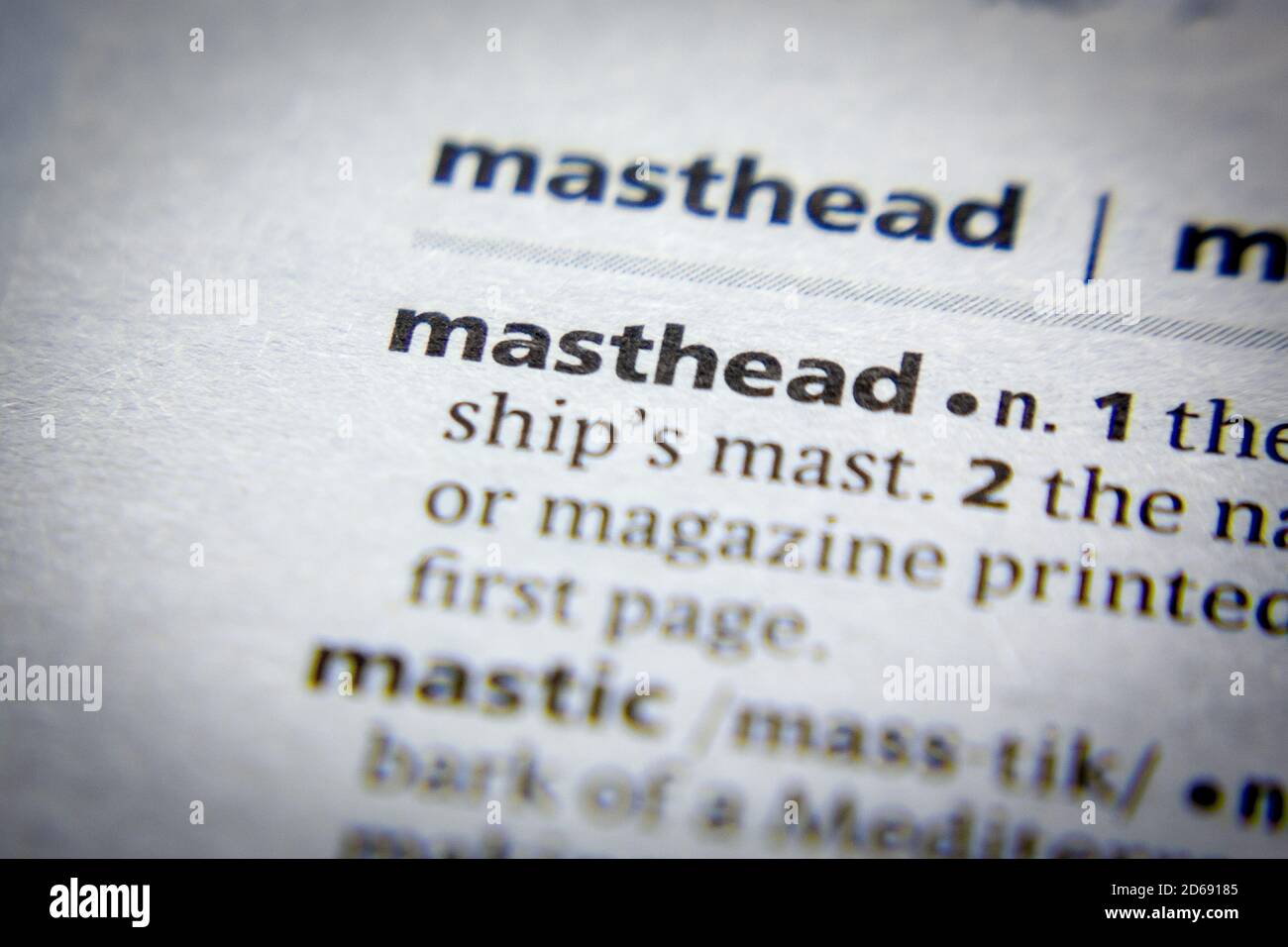 Masthead text hi-res stock photography and images - Alamy