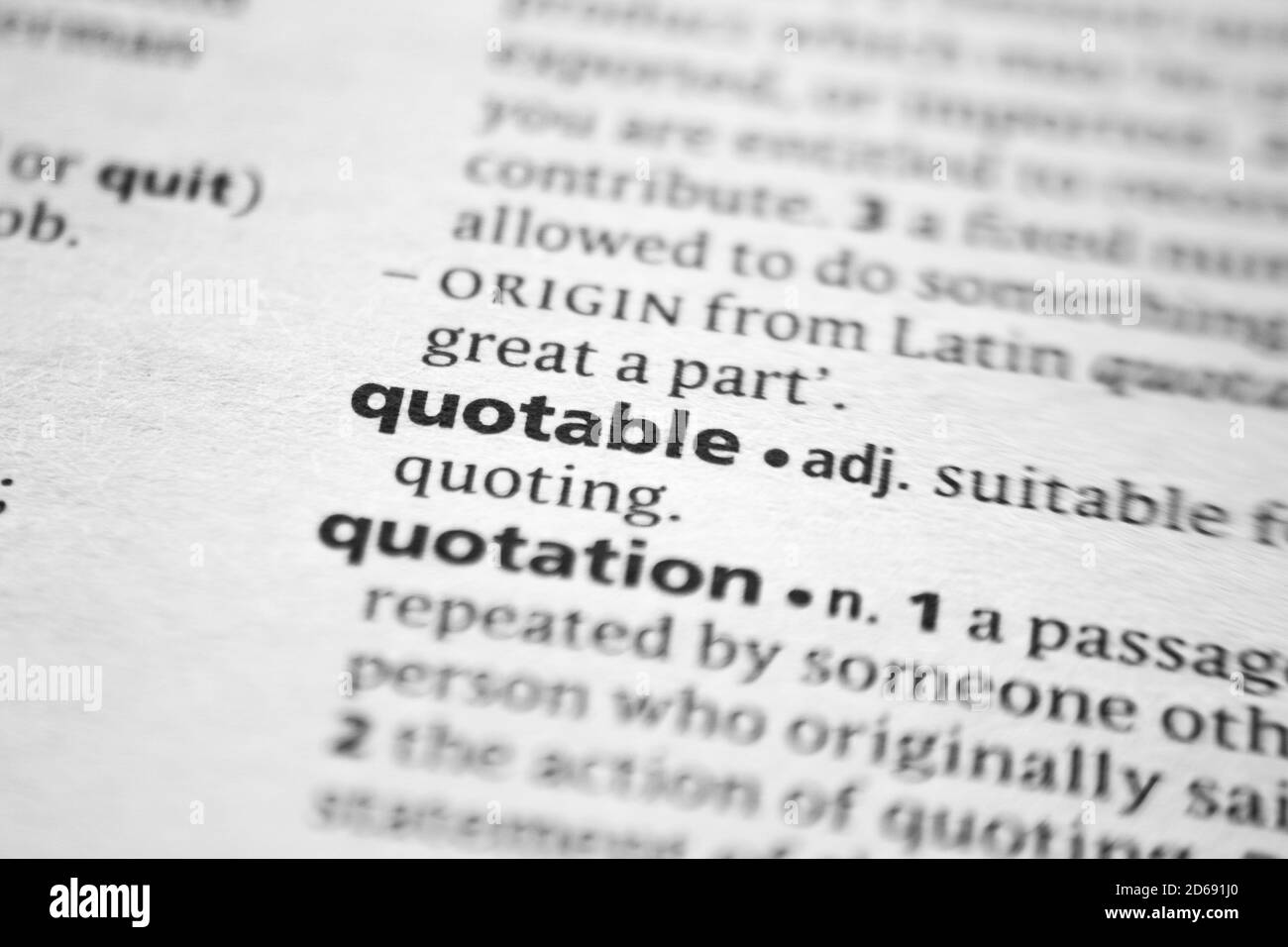 Quotable hi-res stock photography and images - Alamy