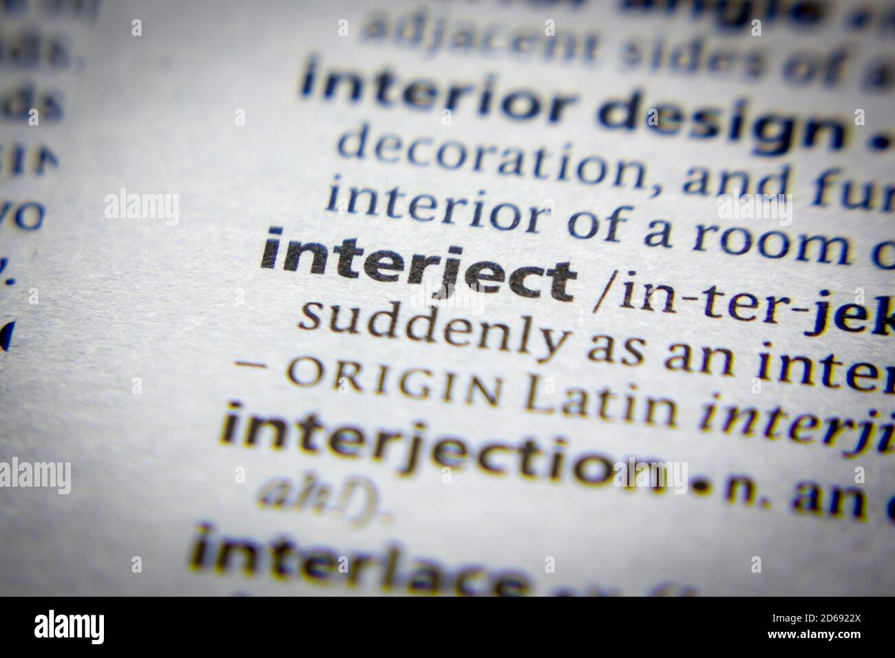 Interject hi-res stock photography and images - Alamy