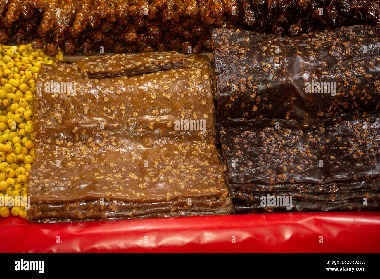 Turkish style dried fruit pulp as snack food Stock Photo - Alamy