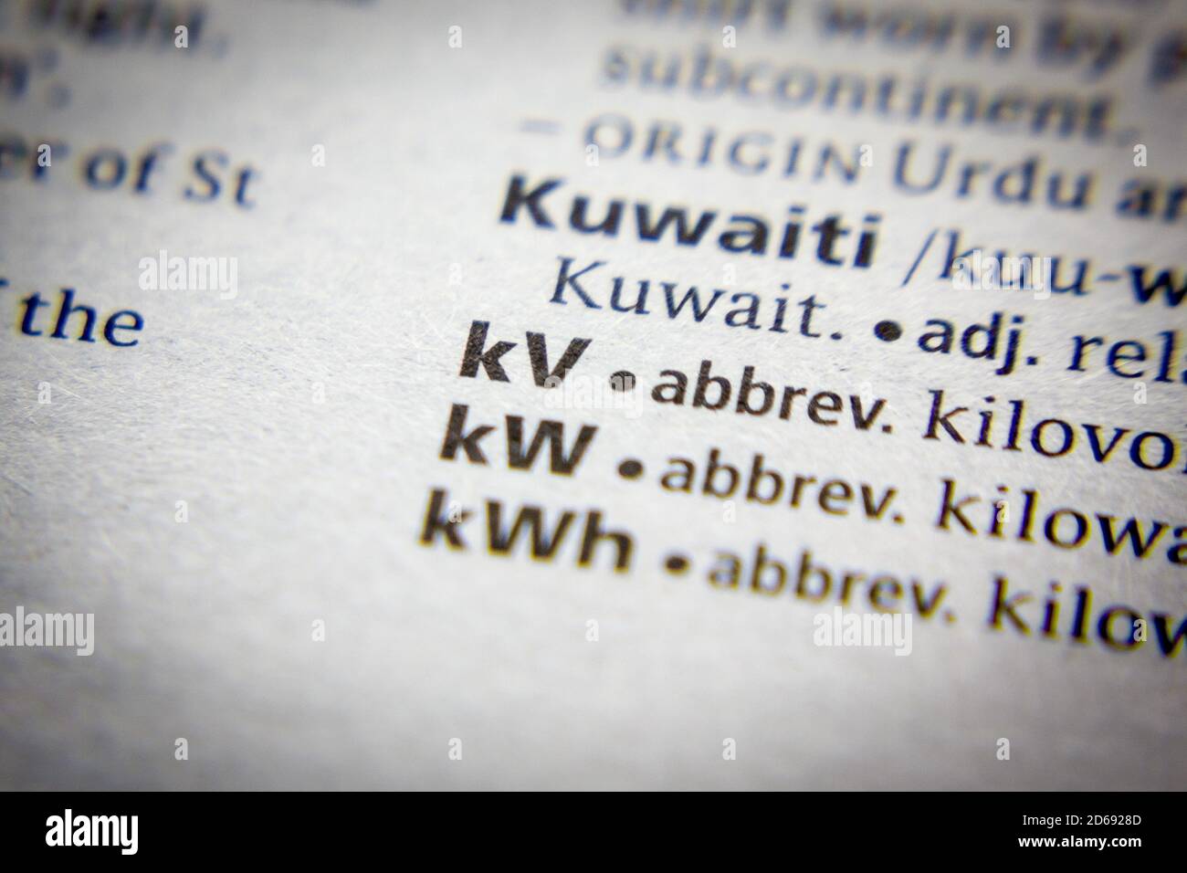 Kv word hi-res stock photography and images - Alamy