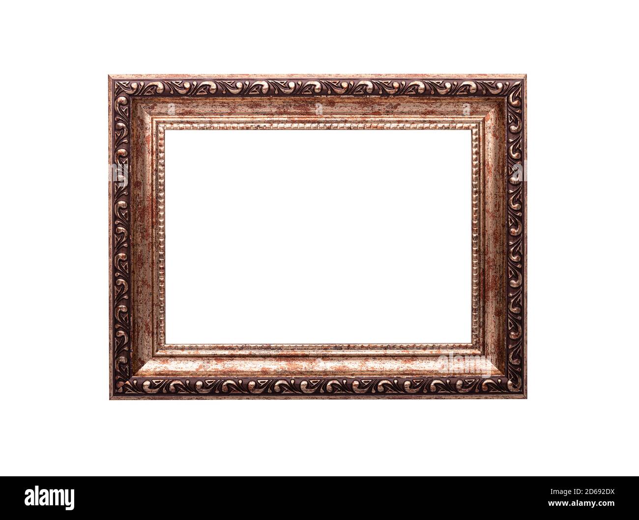Wooden picture frame isolated Stock Photo - Alamy