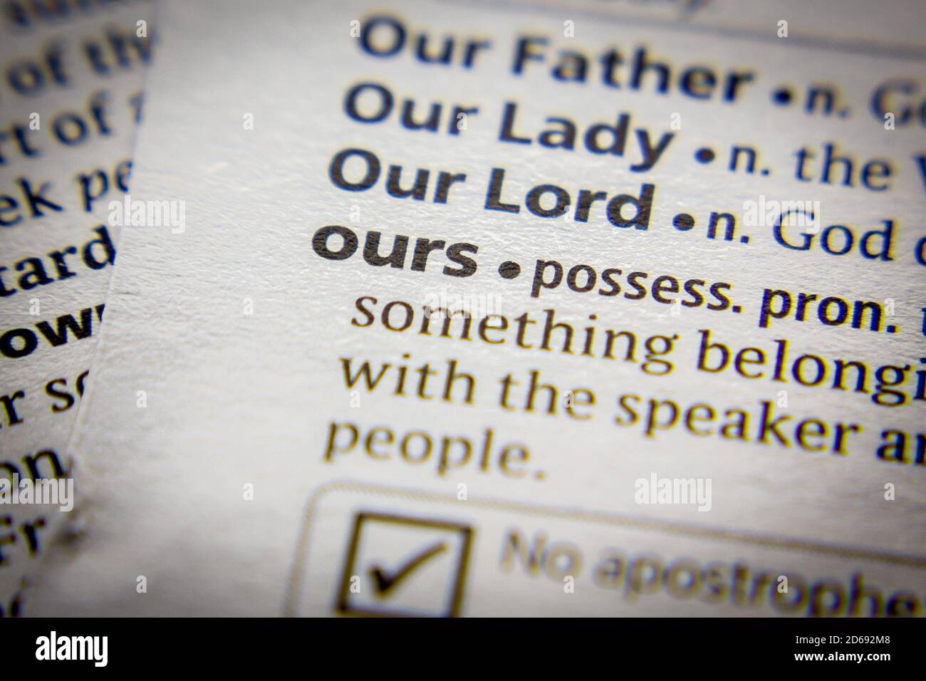 Ours word hi-res stock photography and images - Alamy