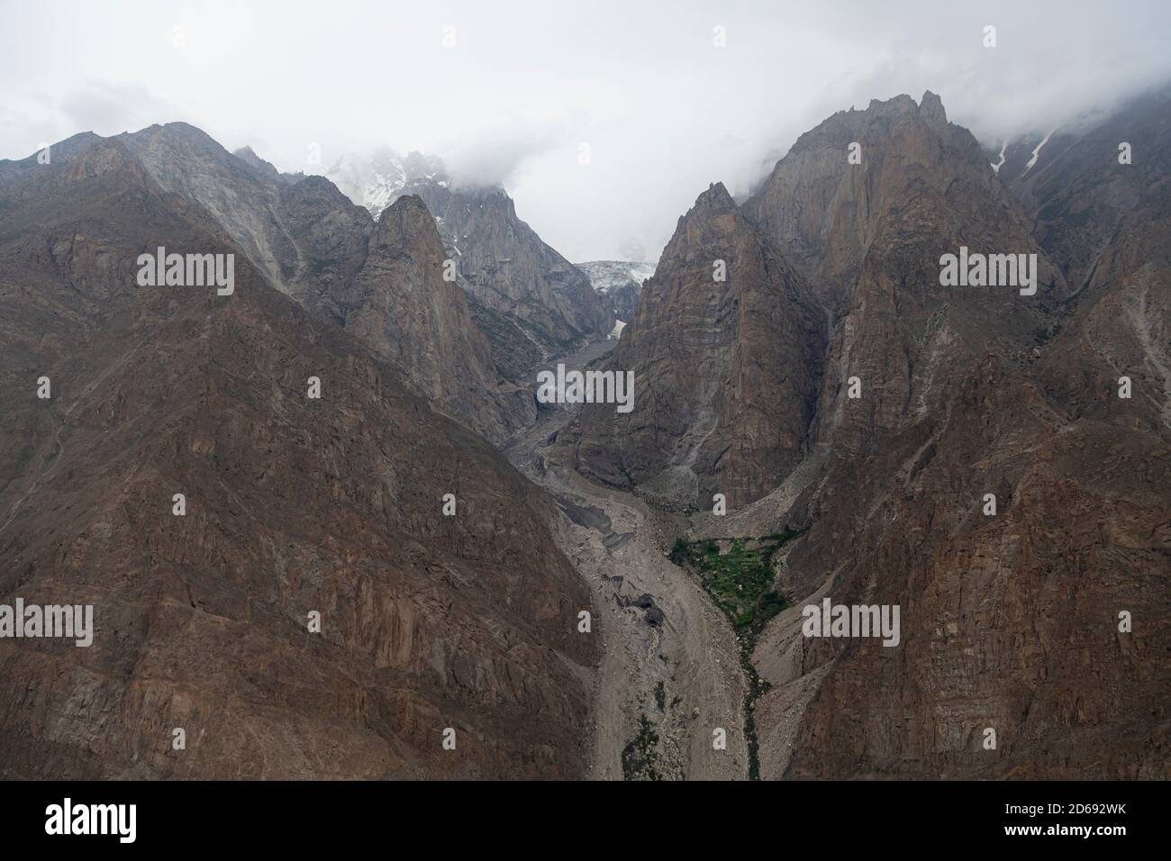 aerial view of atabad lake , hunza , gilgit Baltistan , northern areas ...