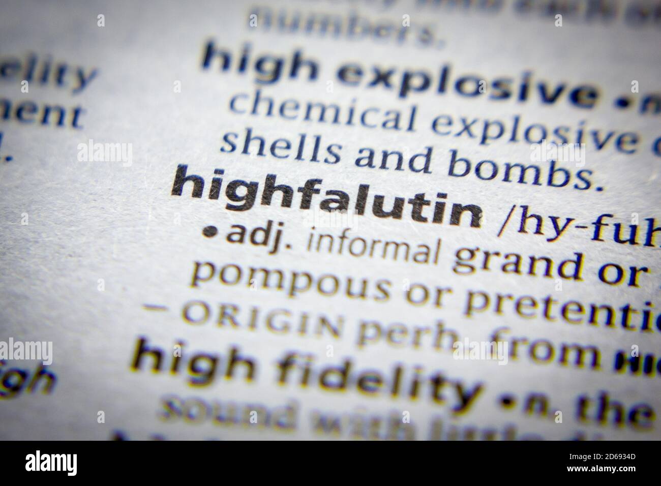 Highfalutin hi-res stock photography and images - Alamy